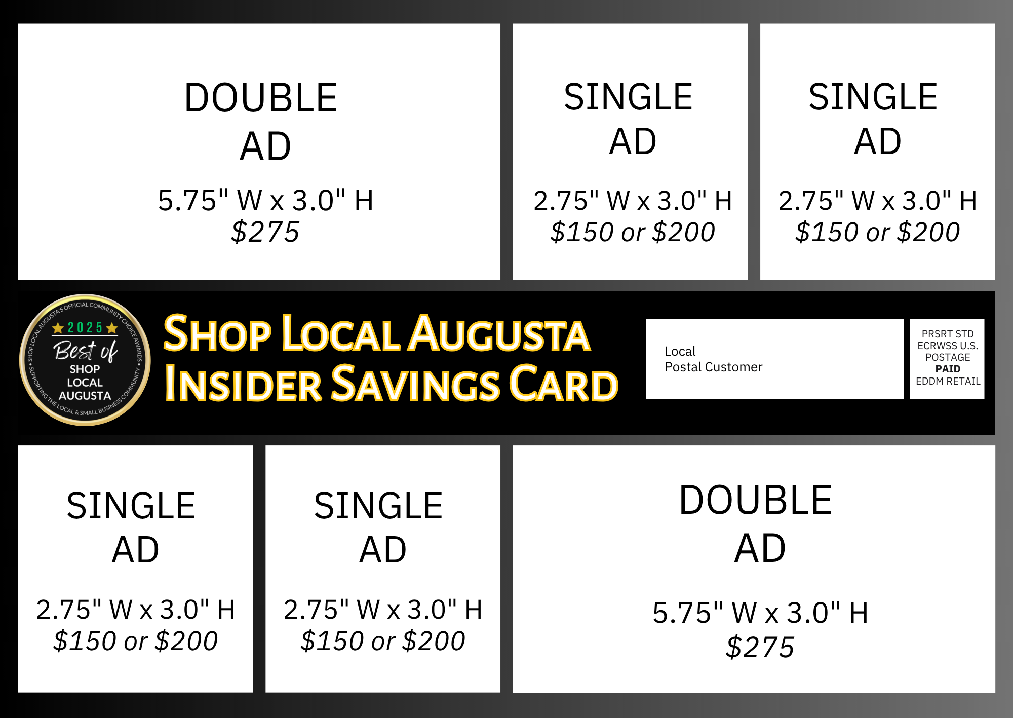 SLA Signature Savings Card - Shop Local Augusta
